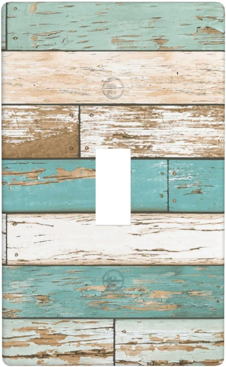 Rustic Farmhouse Light Switch Cover 1 Gang Wall Plate Rocker Switch ...