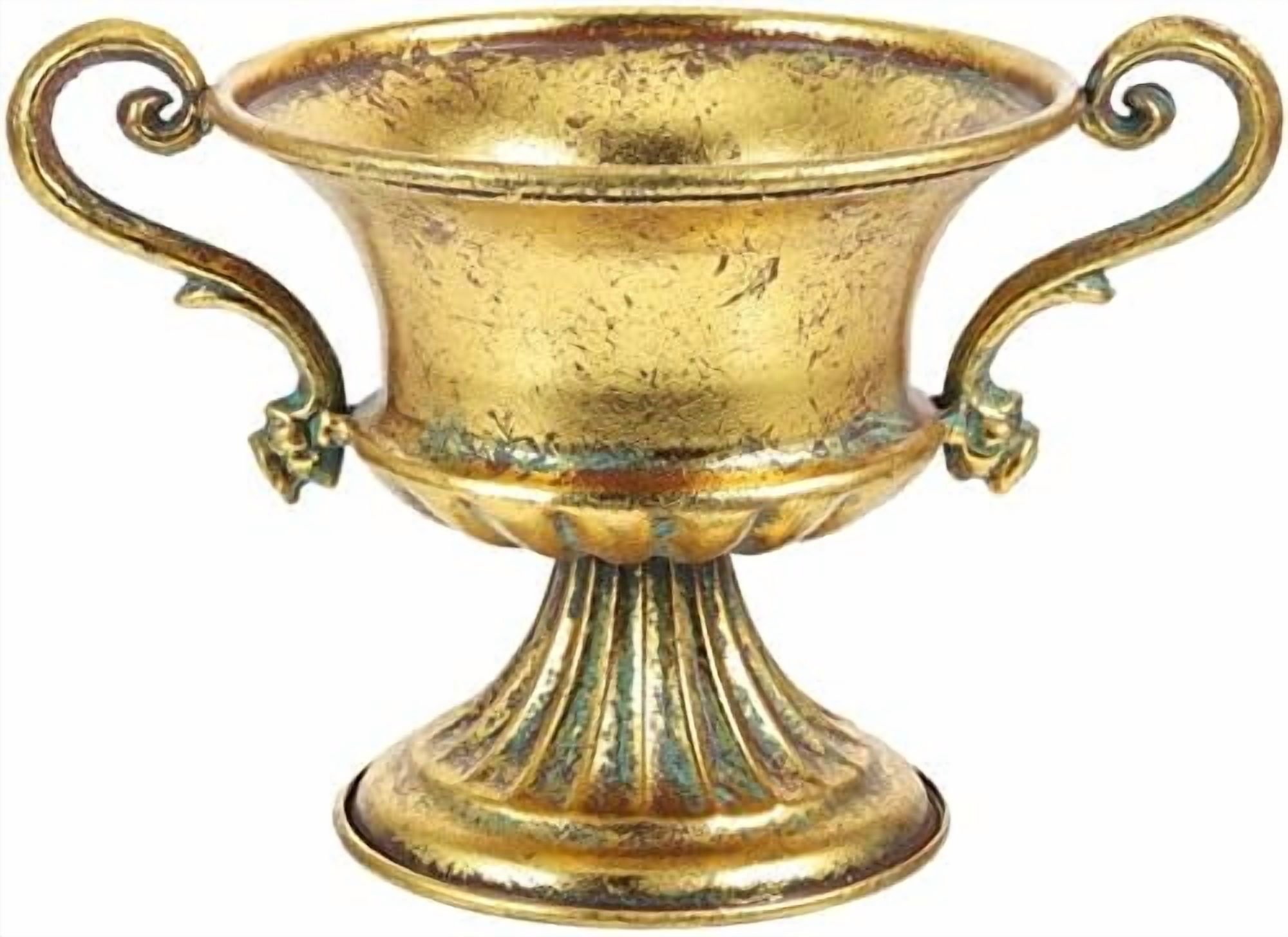 Rustic Farmhouse Metal Flower Pot Antique Urn Planter Pedestal Vase ...