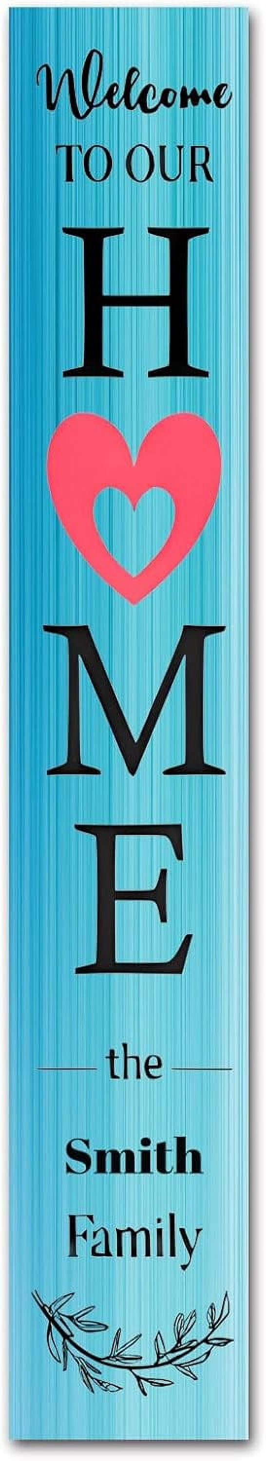 Rustic Farmhouse Outdoor Welcome To Our Home Sign, Vertical Rustic ...