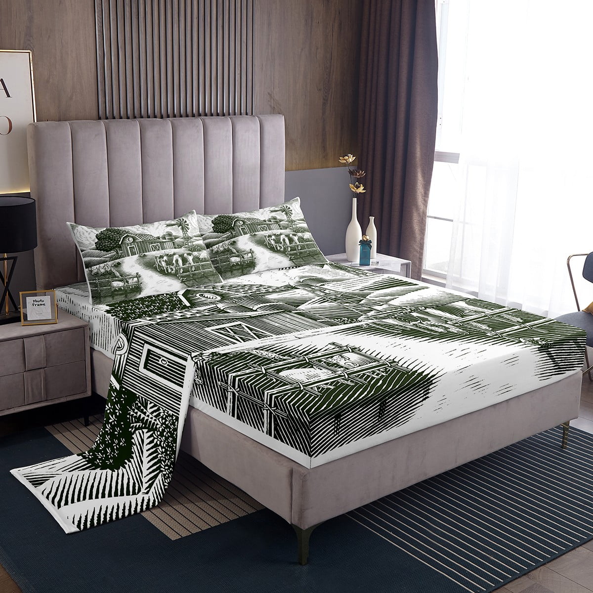 Rustic Farmhouse Sheet Set Queen Size Westurn Windmill Sheets for Kids ...