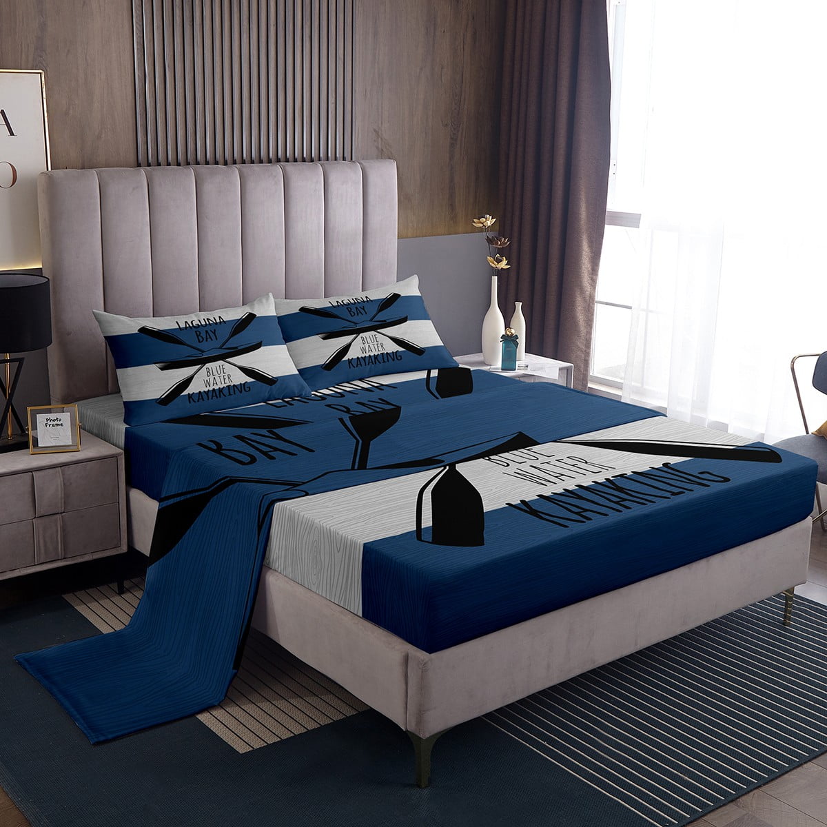 Rustic Farmhouse Sheet Set Twin Size Lake House Sheets Teens Bedroom ...