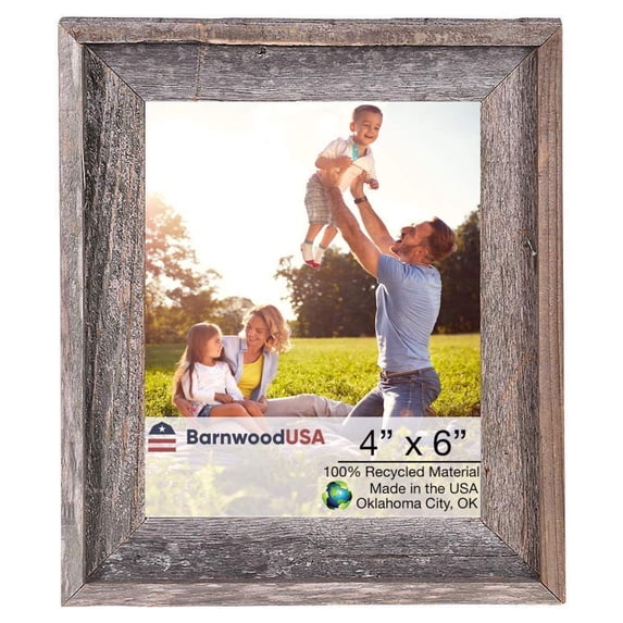 Farmhouse Style Rustic Picture Frame - Reclaimed Wood Photo Frame ...