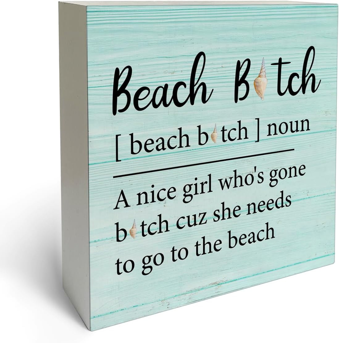 Rustic Farmhouse Style Beach Quotes Box Sign Wood Desk Sign Decor ...