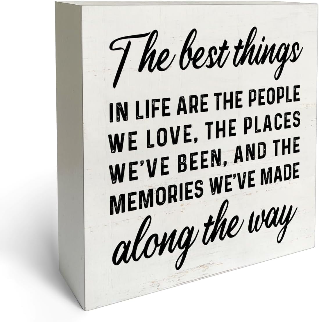 Rustic Farmhouse Style Encourage Quotes Box Sign Wood Desk Sign Decor ...