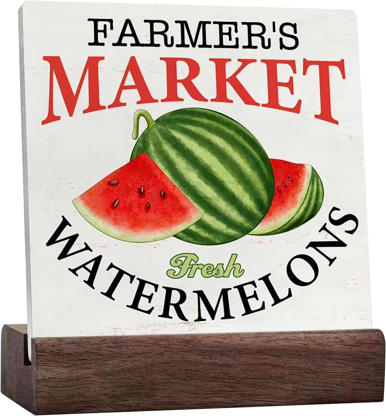 Rustic Farmhouse Style Farmer's Market Watermelon Ceramic Desksign ...