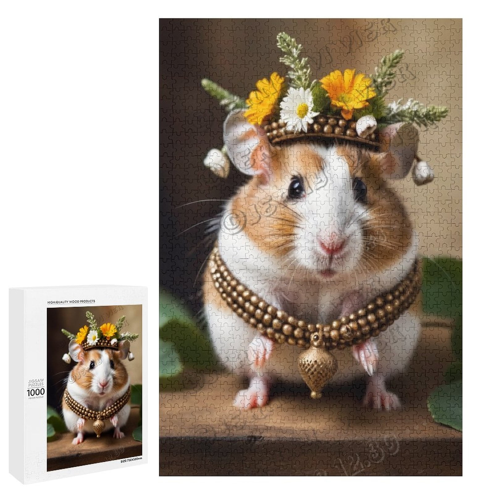 Rustic Farmhouse Style – Hamster 1000 Piece Puzzle | Perfect for Animal ...