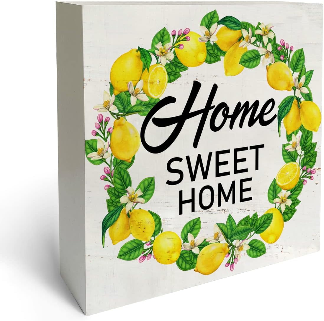Rustic Farmhouse Style Home Sweet Home Box Sign Wood Desk Sign Decor ...
