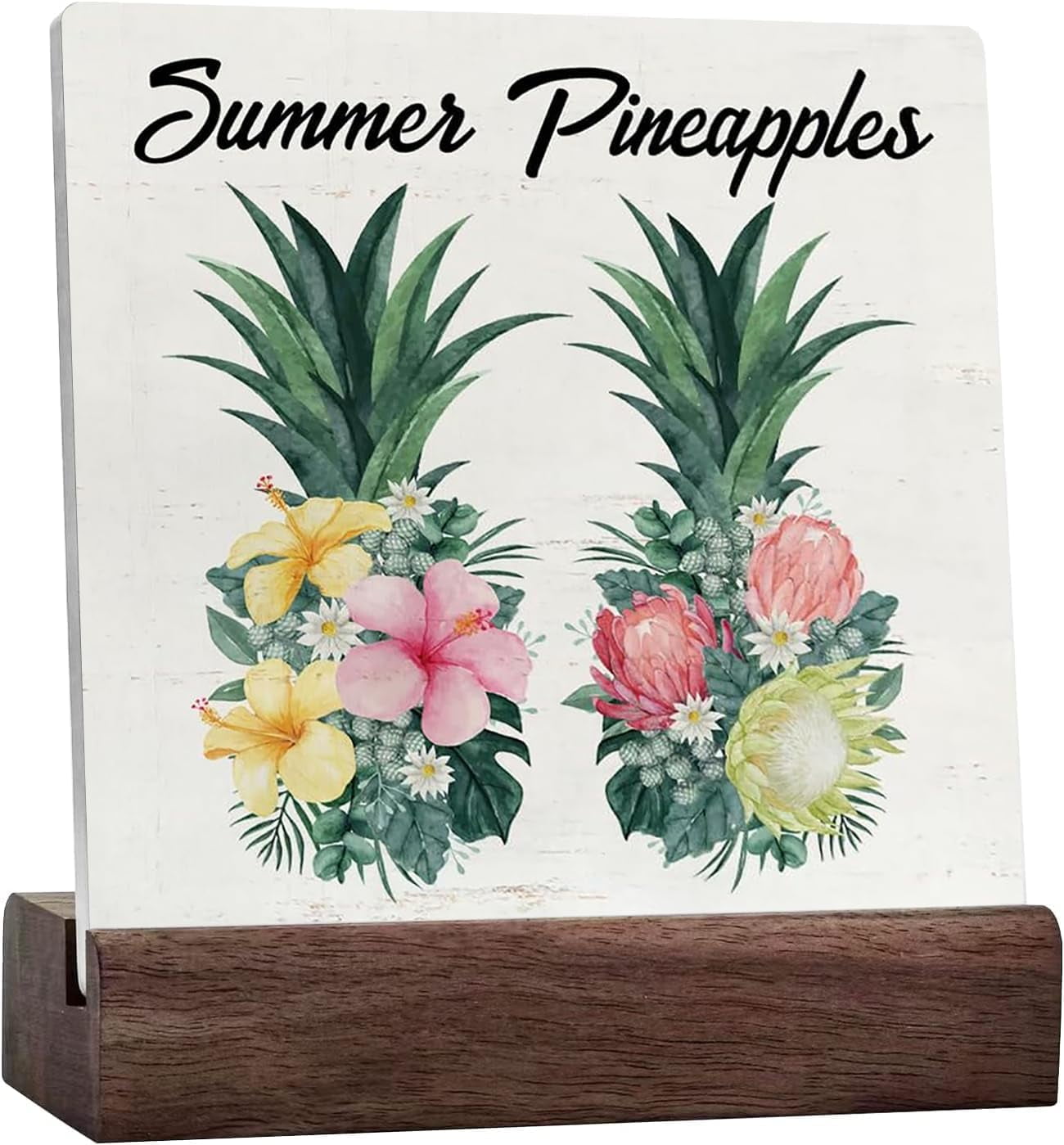 Rustic Farmhouse Style Pineapple Ceramic Desksign Decor Summer ...