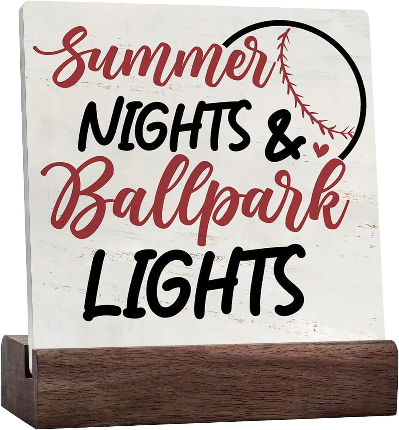 Rustic Farmhouse Style Summer Nights And Ballpark Lights Sign Wood Desk ... Rustic Farmhouse Style Summer Nights And Ballpark Lights Sign Wood Desk ...