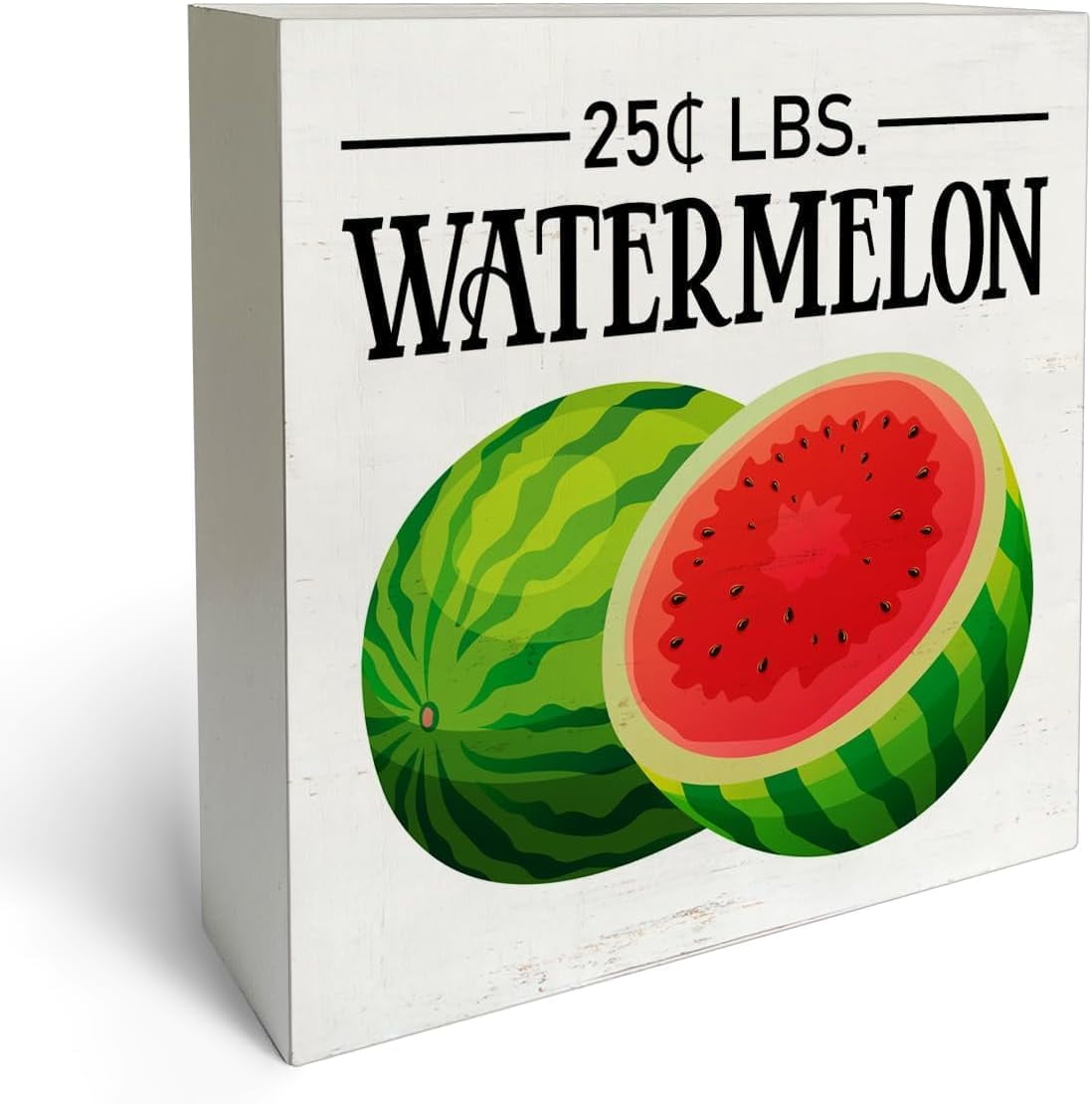 Rustic Farmhouse Style Watermelon Box Sign Wood Desk Sign Decor Summer ...