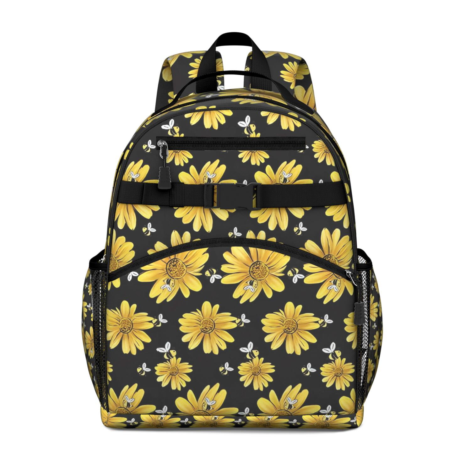 Rustic Farmhouse Sunflower Backpack - Waterproof Travel Backpack with ...