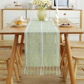 Natural Table Runners 72 Inches Long, Burlap Linen Style Rustic ...