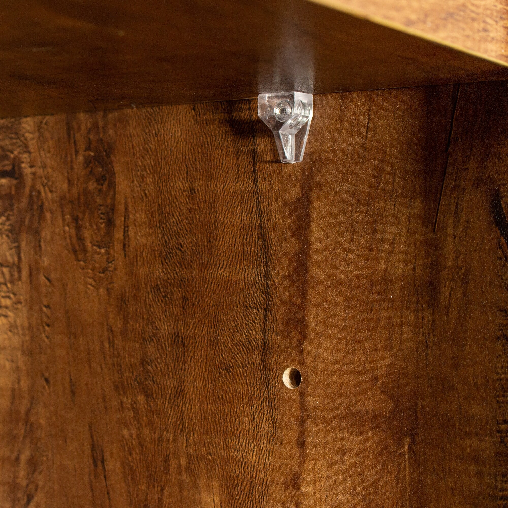 Rustic Farmhouse Tall Wardrobe, Armoire with Shelves, Open Compartment ...