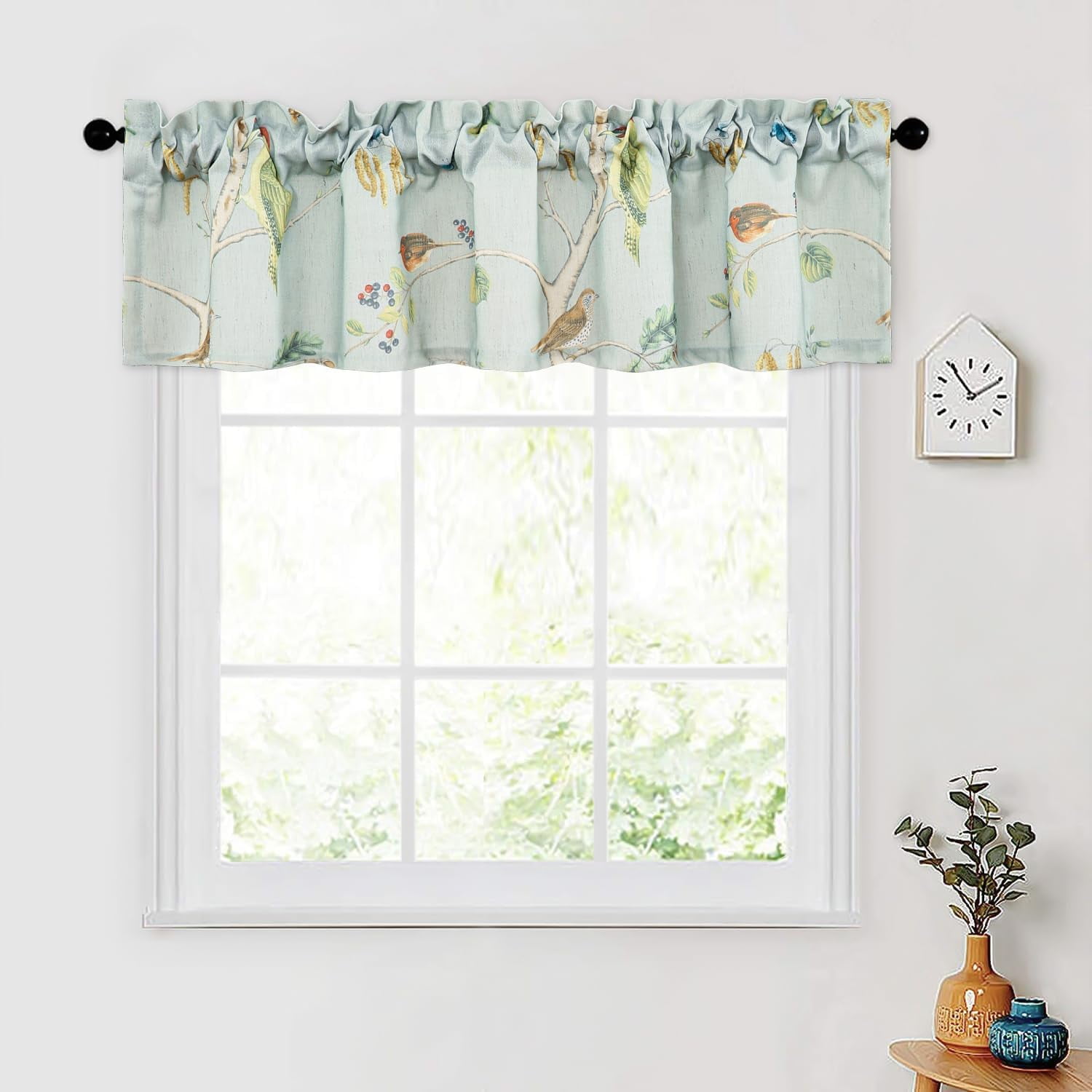 Rustic Farmhouse Valance, Soft Touch Kitchen Valance Curtains for ...
