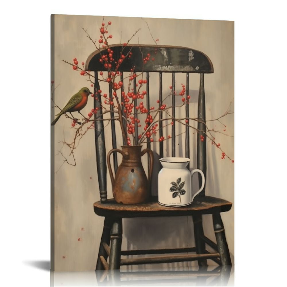 Rustic Farmhouse Wall Art Decor Flower Theme Vintage Wall Art Picture ...