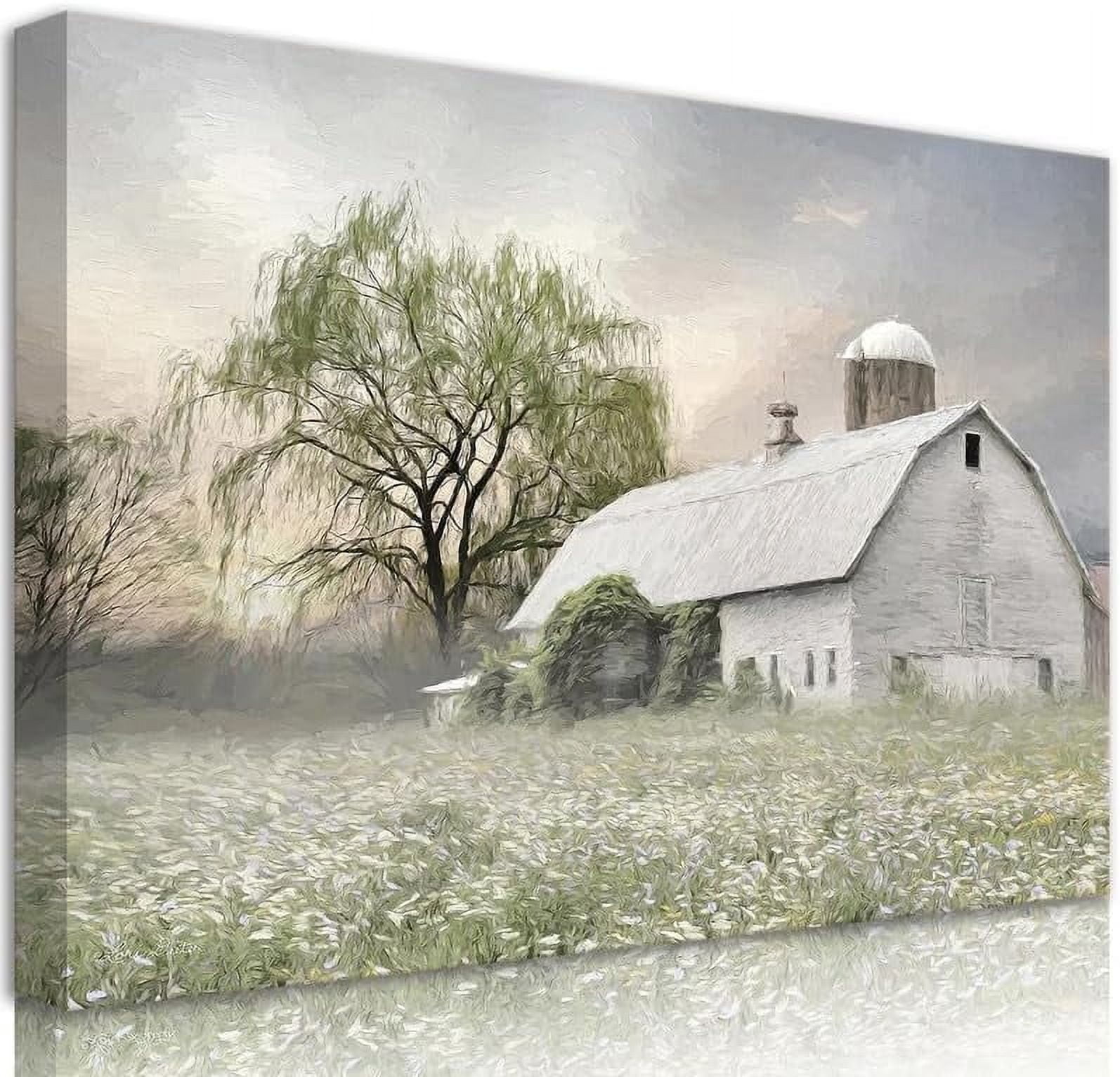 Rustic Farmhouse Wall Art Vintage Barn Wall Art Country Field Landscape ...