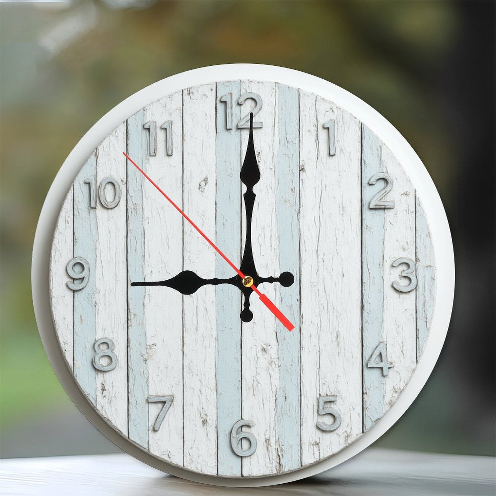 Rustic Farmhouse Wall Clock Home Decor Vintage Shabby Chic Style 10 ...
