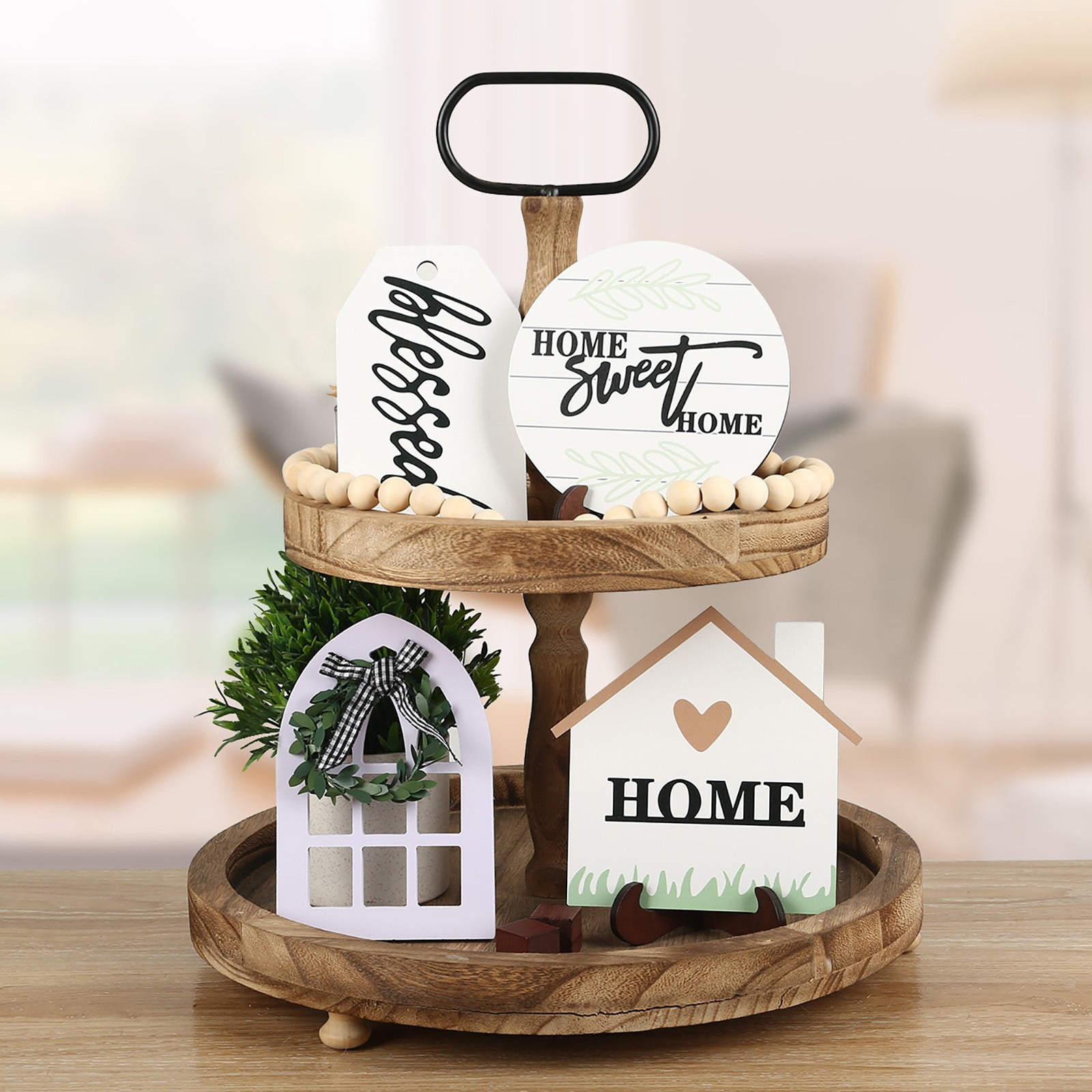 Rustic Farmhouse Wall Decor Set 8-Piece Wooden Signs with Inspirational ...