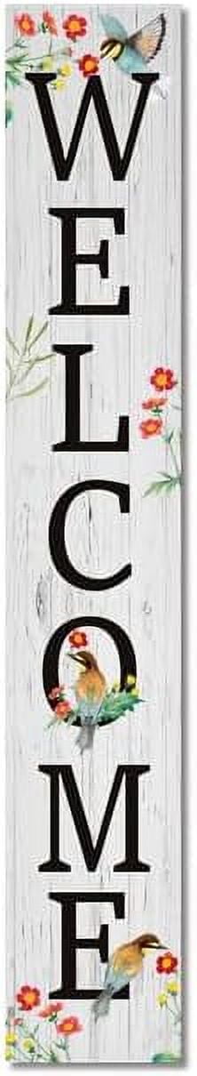 Rustic Farmhouse Welcome Bird Flower Porch Board Welcome Sign and Porch ...