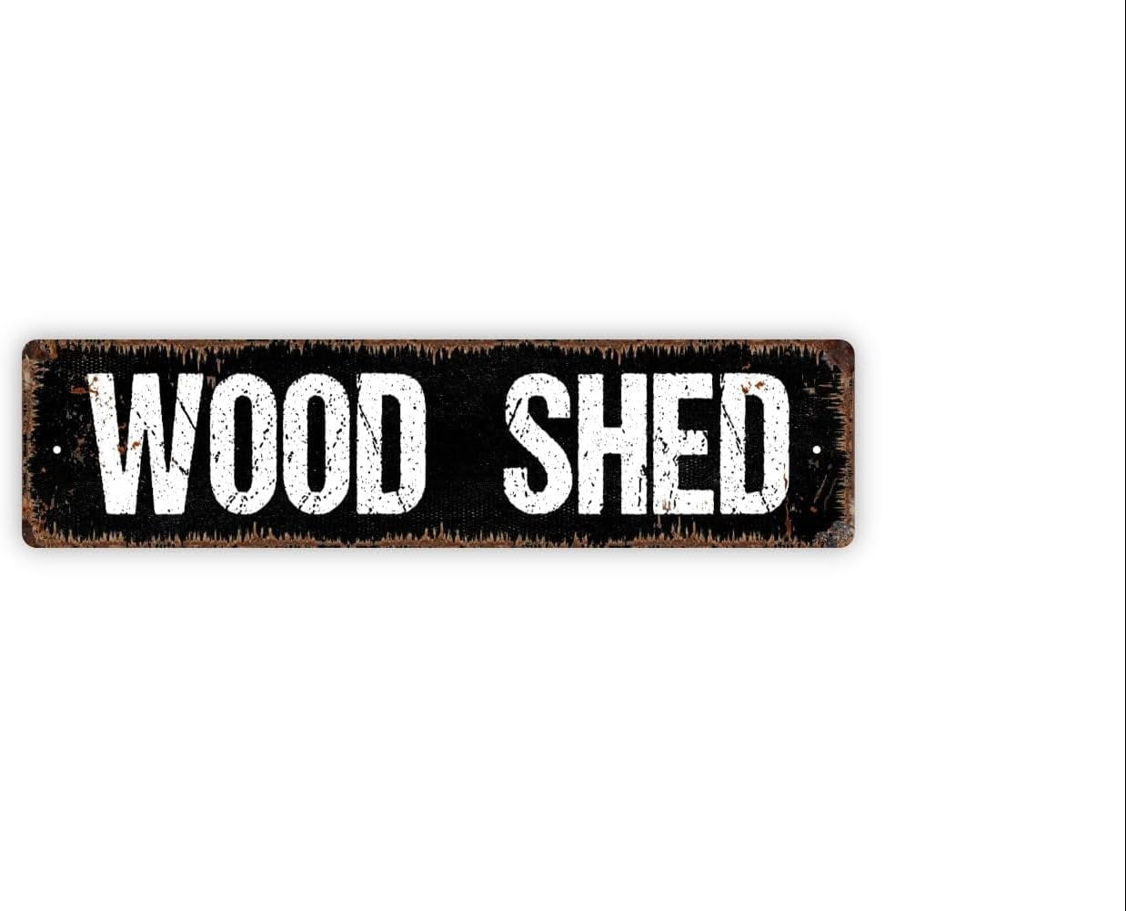 Rustic Farmhouse Wood Shed Sign Firewood Workshop Garden Storage Hobby ...