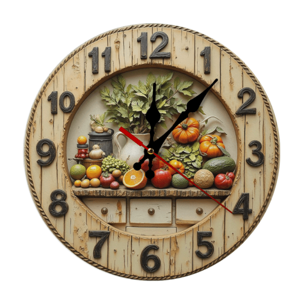 Rustic Farmhouse Wooden Clocksilent Wall Clock Design a Beautiful ...