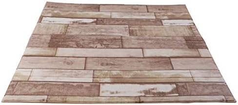 Rustic Faux Wood Wall Panels - 4 Pack, Brown, 3D Peel and Stick Foam ...
