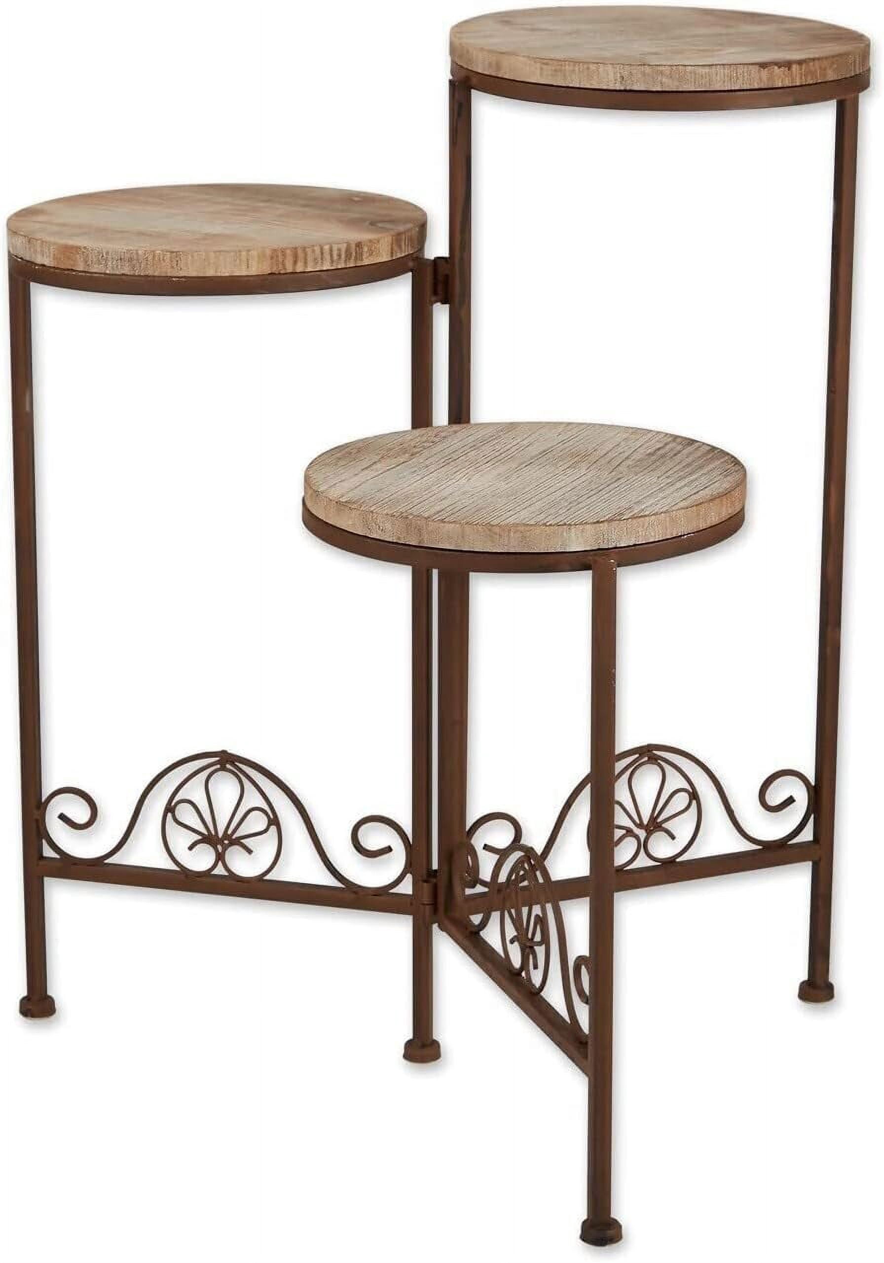 Rustic Finish Triple Planter Table Set - Walmart.com