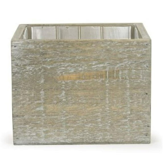 Rustic Finish Wooden Cube Planter - Walmart.com