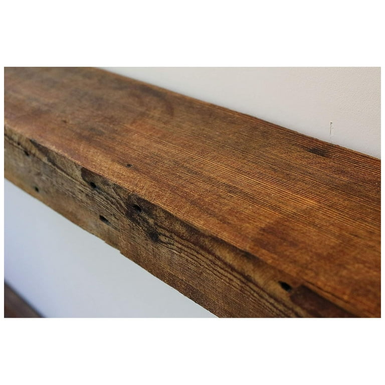 Barn Wood Beam Floating Shelf Brackets - The Best Picture Of Beam