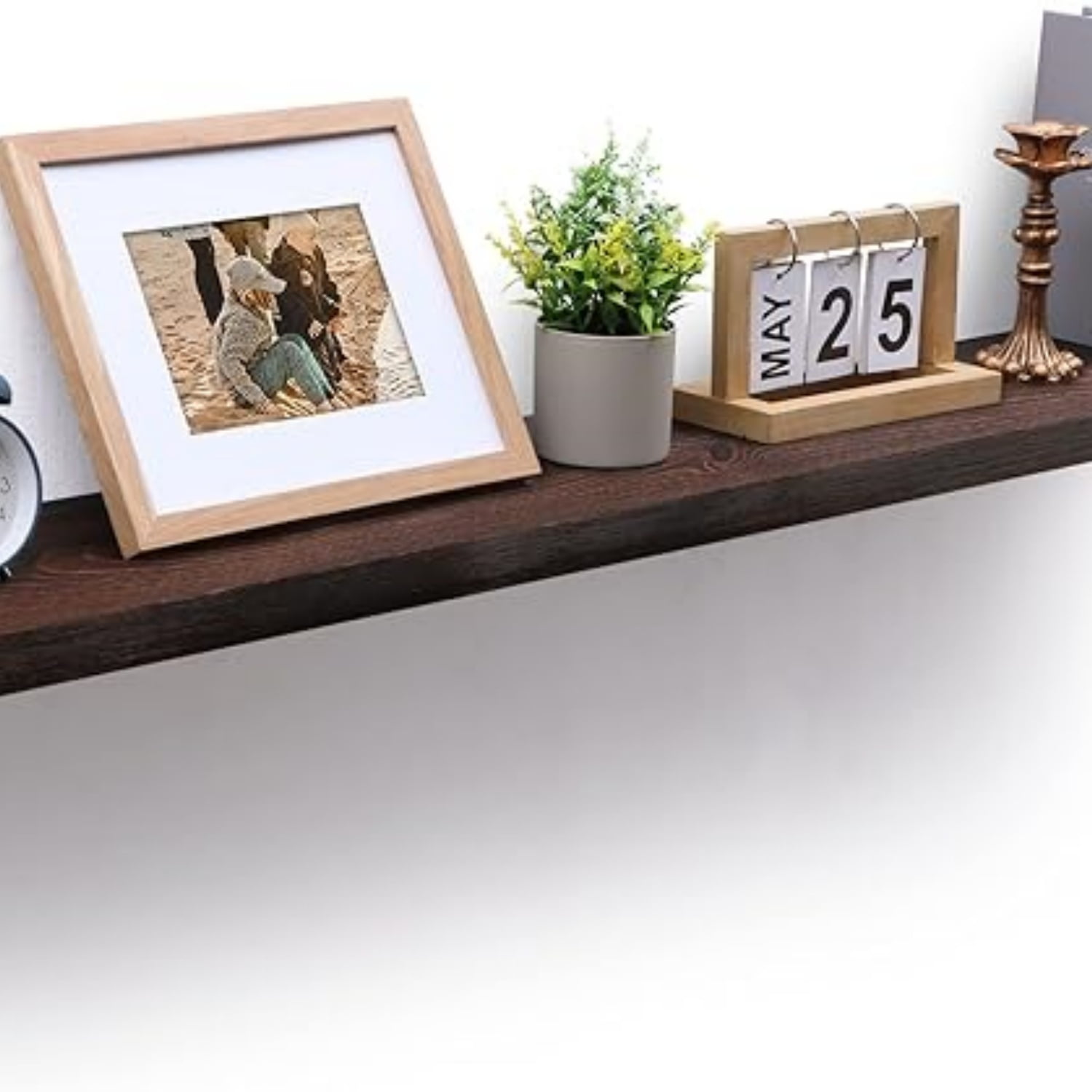 Rustic Floating Shelves, 48 Inch Floating Shelf Wood, 8 Inch Deep Dark ...
