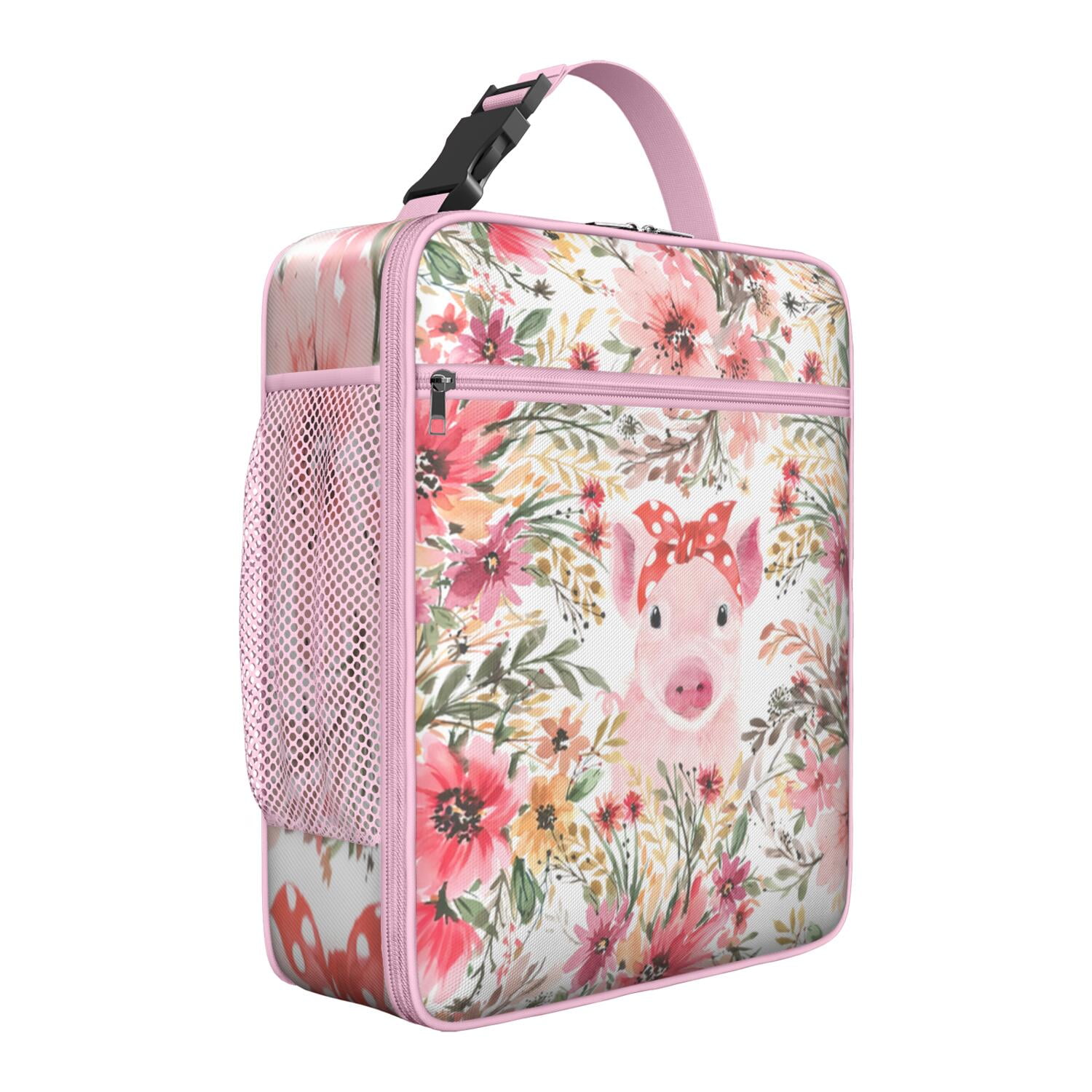 Rustic Floral Bloom Blossom Lunch Bag – Botanical Watercolor Aesthetic Garden Spring Summer ...