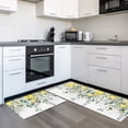 Rustic Floral Plant 2 Pieces Non-Slip Kitchen Mat Set, Green Eucalyptus ...