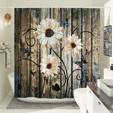Rustic Cabin Farmhouse Shower Curtain, Rustic Deer Squirrel Country ...