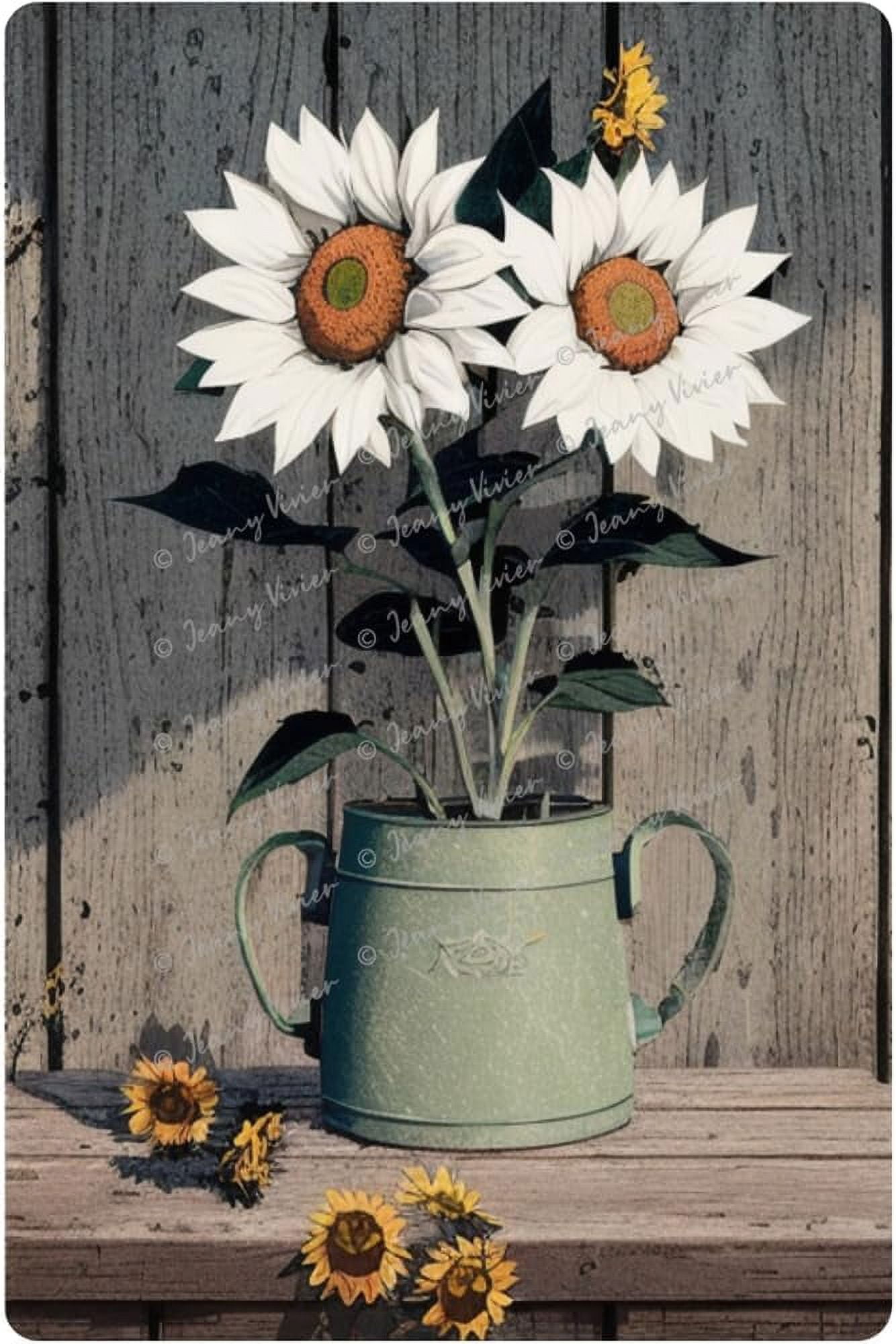 Rustic Floral Sunflower Metal Sign Rustic Farmhouse Kitchen Wall Art ...