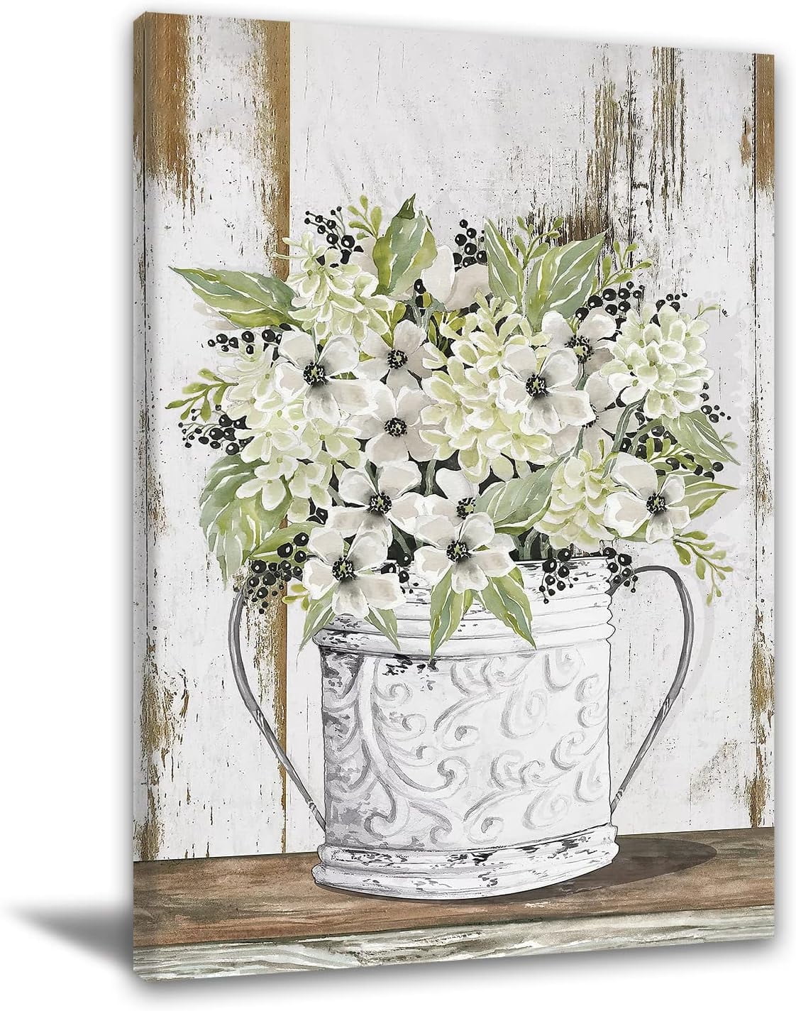 Rustic Floral Wall Art Country Bathroom Wall Decor Farmhouse Style ...