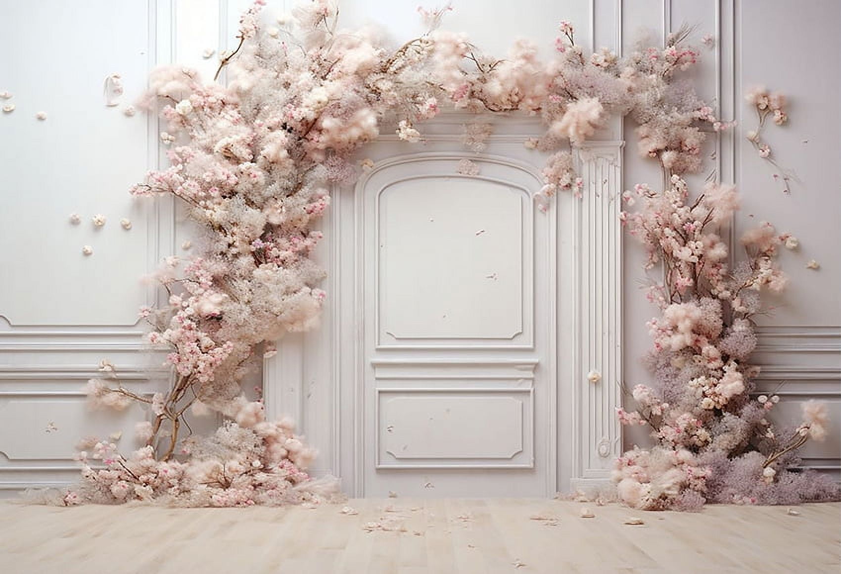 Rustic Floral White Door Adult Birthday Wedding Maternity Portrait r ...