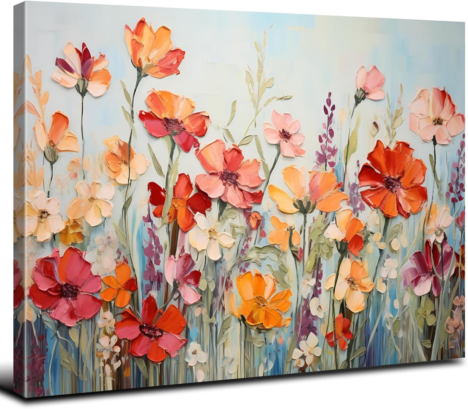Rustic Flower Wall Art Colorful Wildflower Pictures Wall Decor for ...
