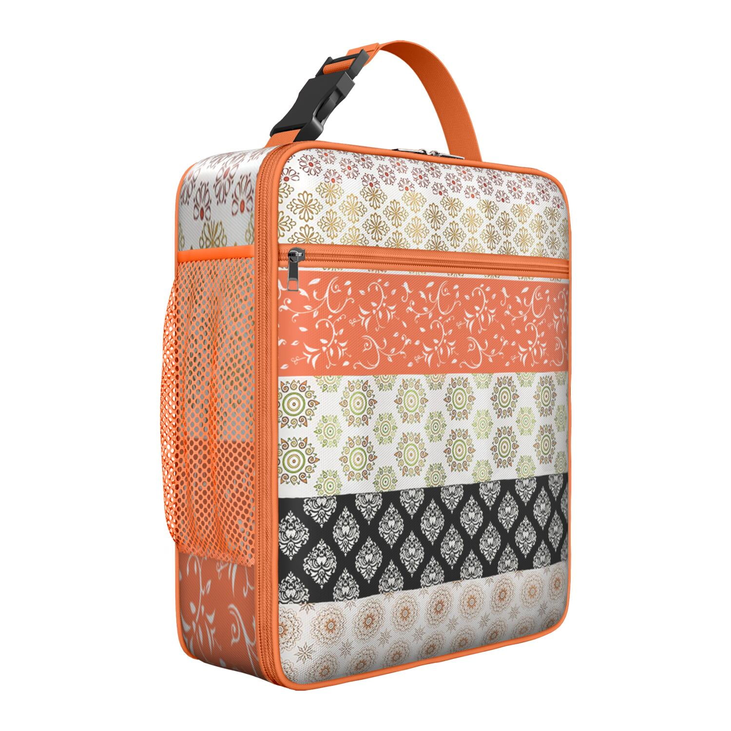 Rustic Folk Style Lunch Bag for Adults, Artistic Tribal Ethnic Tote Box ...