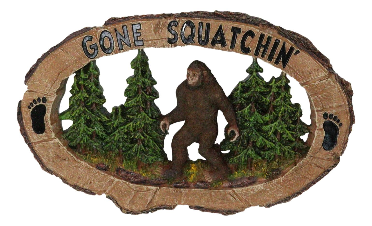 Rustic Forest Sasquatch Bigfoot by Pine Trees Gone Squatchin' Wall ...