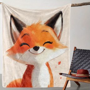 Vintage Winter Village Scene Flannel Throw Blanket – Digital Print Cozy ...
