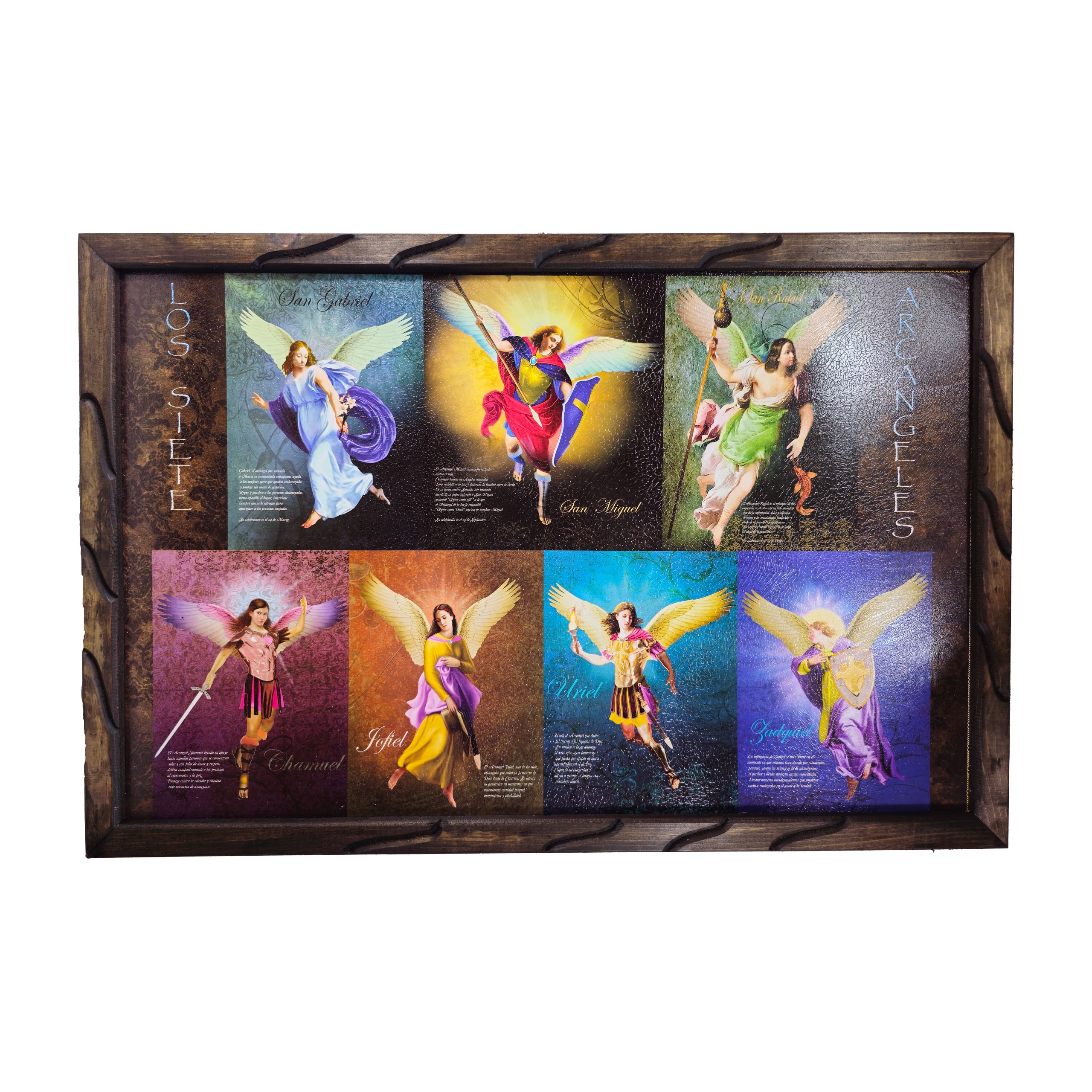 Rustic Framed 7 Archangels Wall Art – Spiritual Protection of San ...