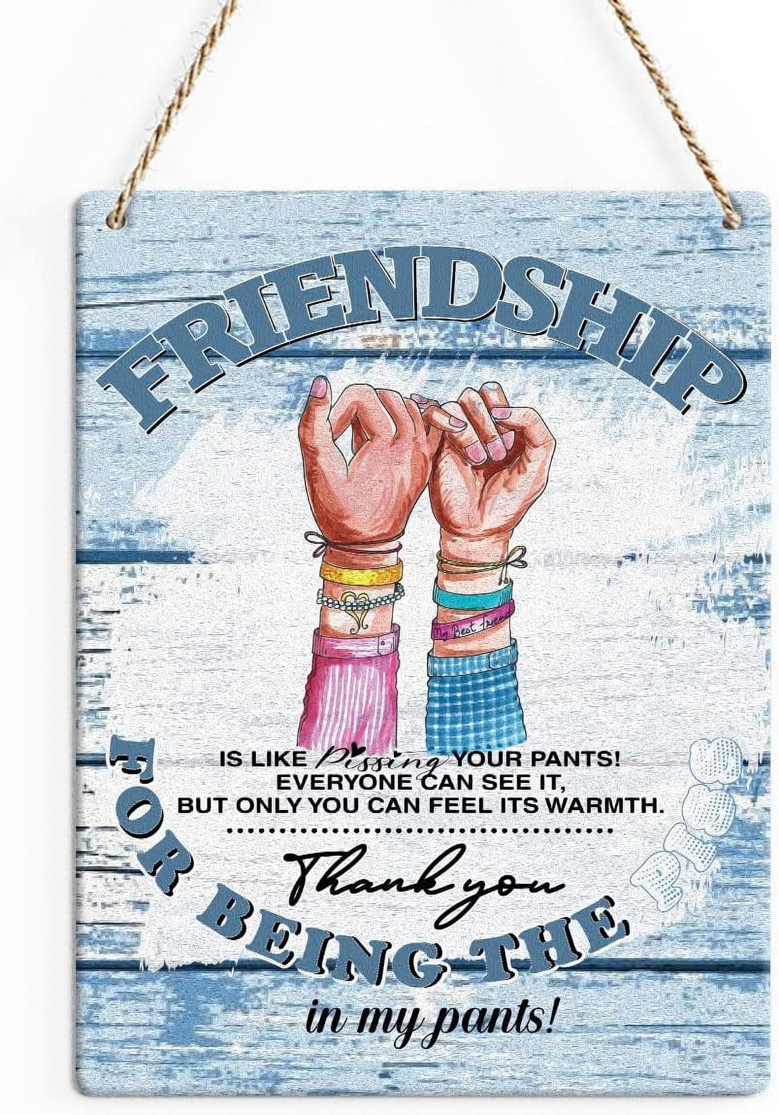 Rustic Friendship Wood Decor Sign, Friendship Quote Printed Wood Sign ...