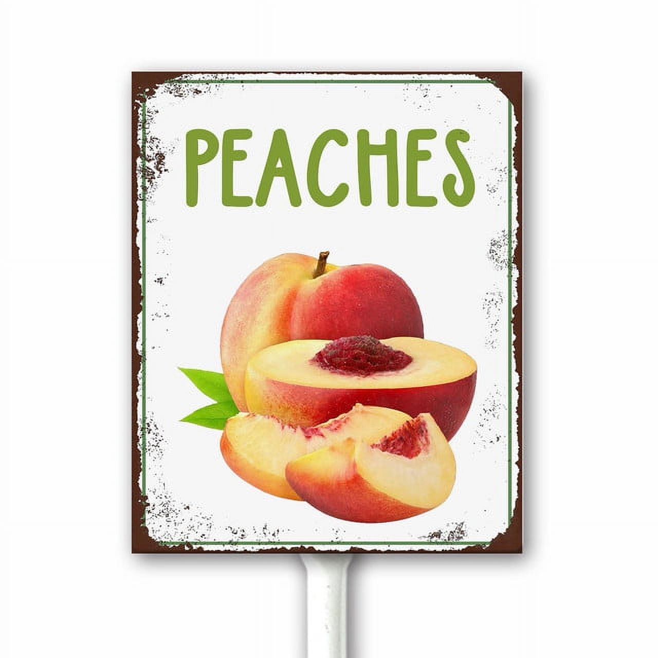 Rustic Fruit Signs For Garden Cherries Yard Sign With Metal Stake ...