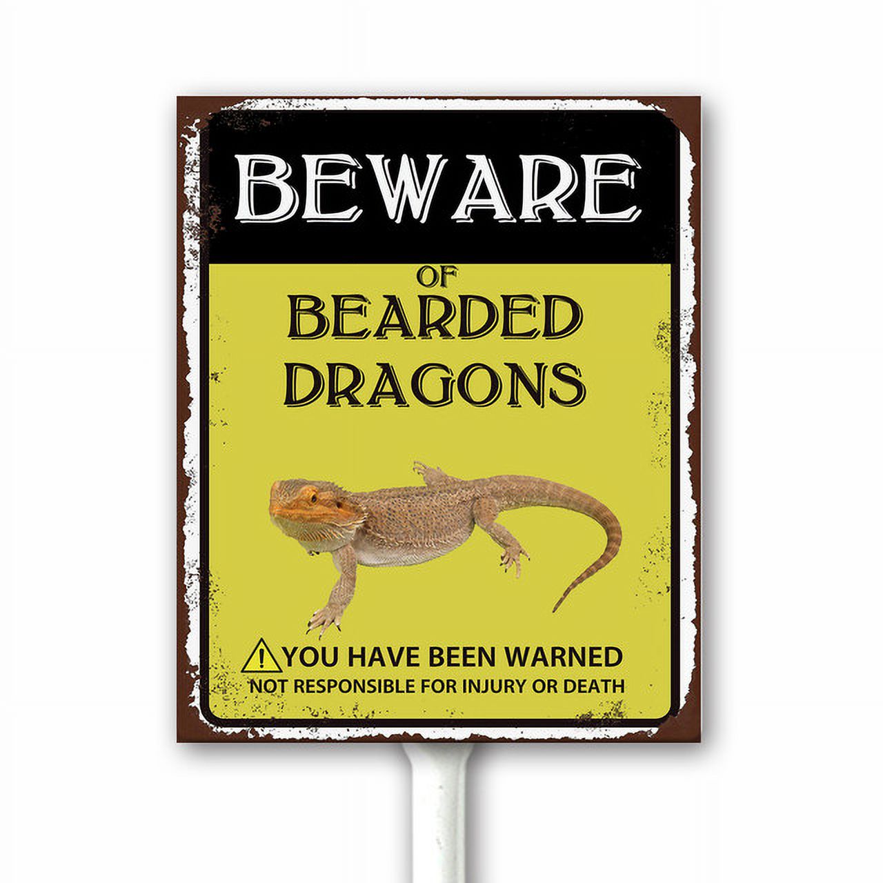 Rustic Funny Beware Of Rats Funny Anmial Warning Sign for Yard 4.6X6 ...