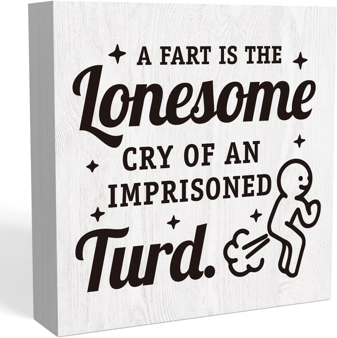 Rustic Funny Farmhouse Bathroom Toilet Decor A Fart Is the Lonesome Cry ...