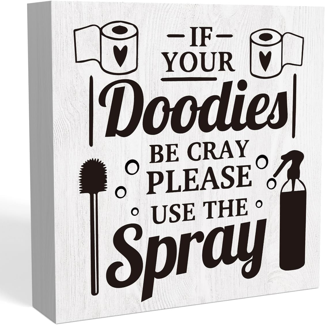 Rustic Funny Farmhouse Bathroom Toilet Decor If Your Doodies Be Crazy ...