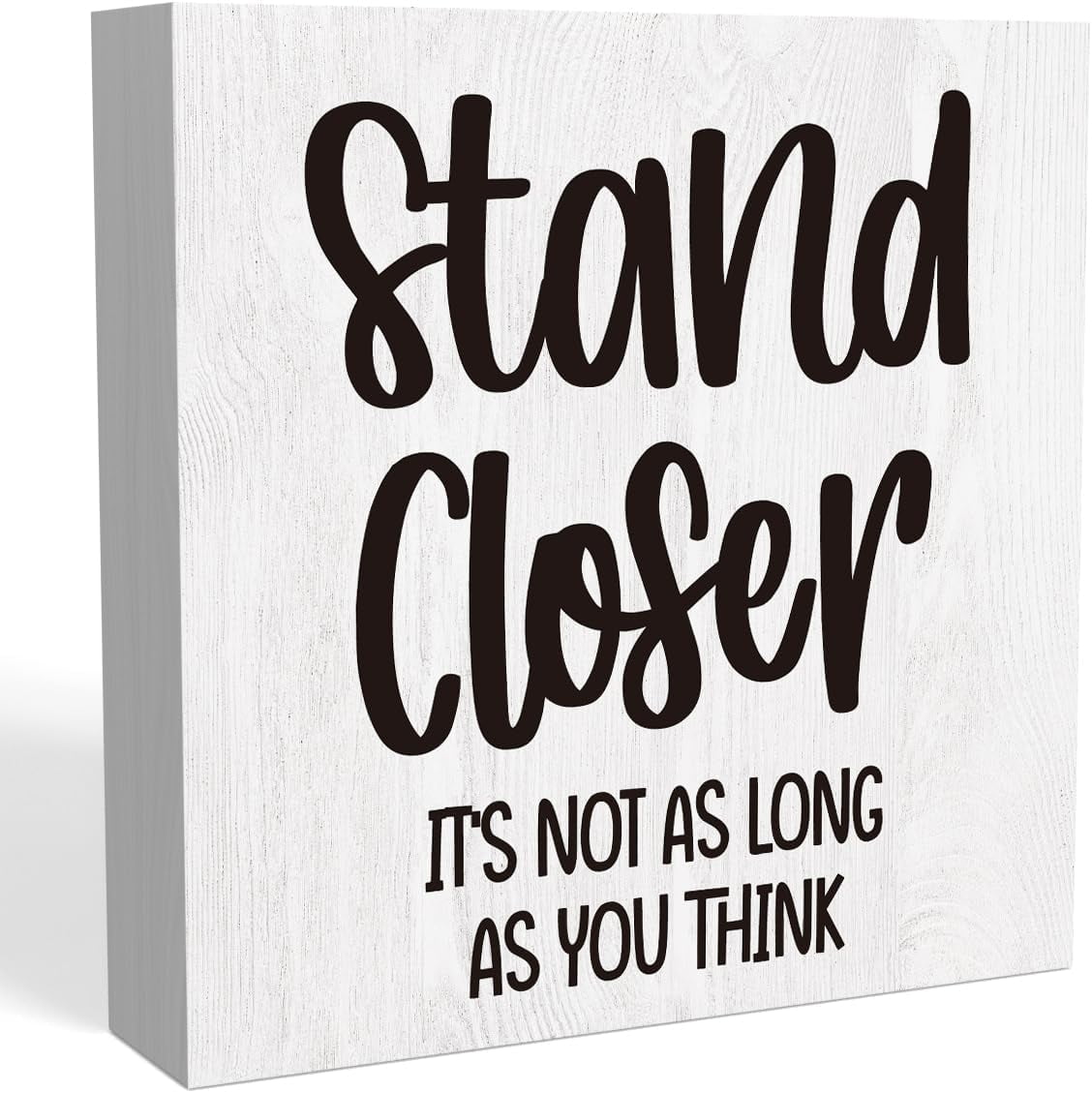 Rustic Funny Farmhouse Bathroom Toilet Decor Stand Closer Wood Sign 7x7 ...