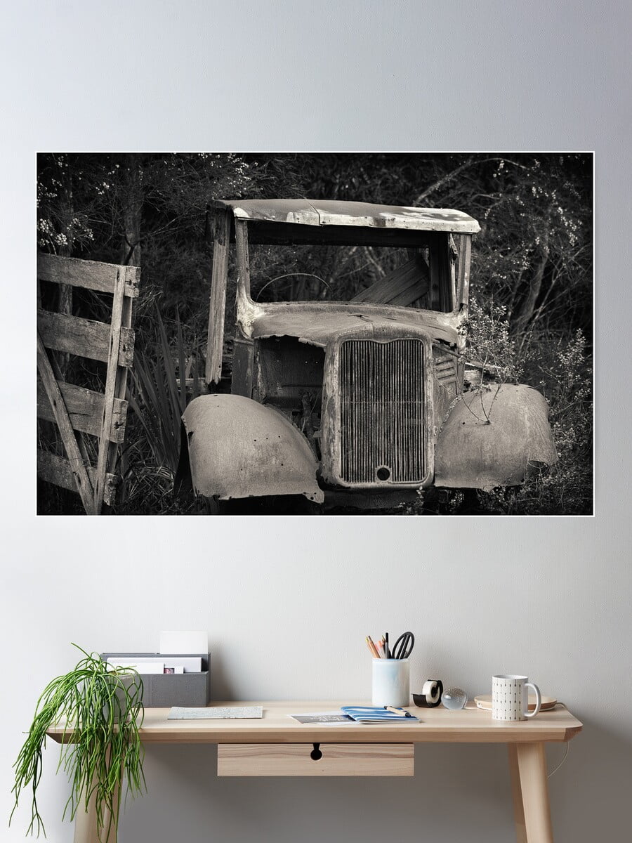 Rustic Garden Feature ... Old Truck - #01 Of 3 Poster Wall Art, Modern ...