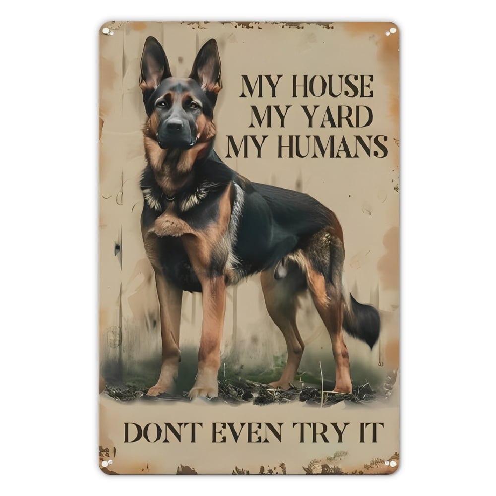 [Rustic German Shepherd Yard Sign] Rustic German Shepherd Dog Guard ...