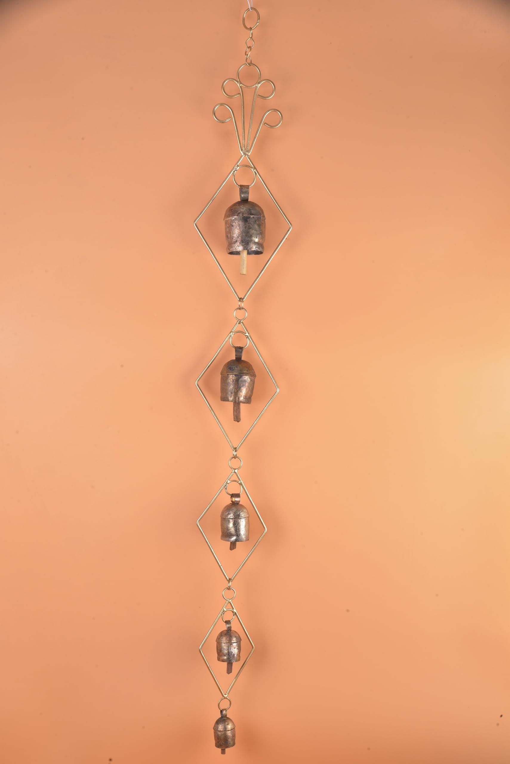 Rustic Gold Metal Wind Chimes for Outside Yard Decor – 33" Diamond ...